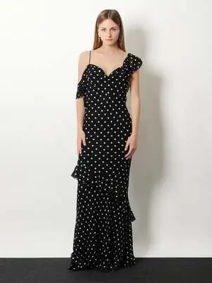 SELF-PORTRAIT Polka-dot Viscose Dress