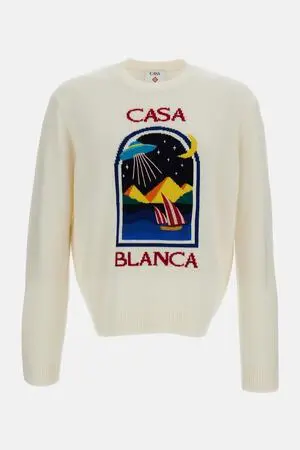 Casablanca Pyramid Abduction Crewneck Sweater - Multicolor