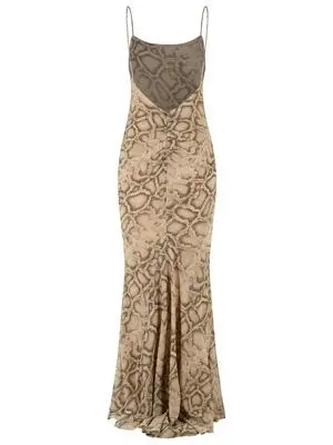 Andamane Snake Print 'ninfea' Polyester Dress