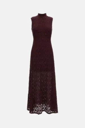 ROTATE BY BIRGER CHRISTENSEN Lace Maxi Flared Dress - Multicolor