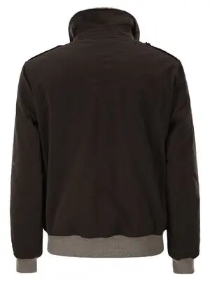 Brunello Cucinelli Padded Bomber Jacket With Shearling Collar - Brown