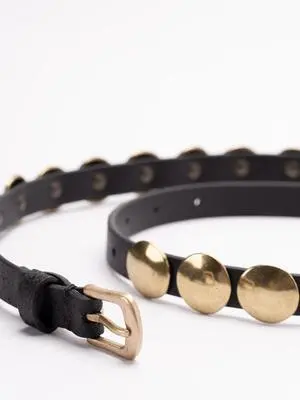 GOLDEN GOOSE Trinidad` Thin Belt With Studs