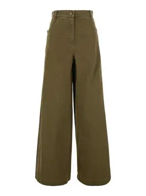 Max Mara Alaro Denim Wide Leg Jeans - Multicolor