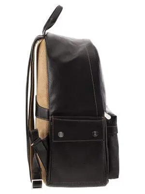 Brunello Cucinelli Grained Calfskin Backpack - Black