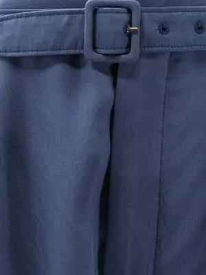 Saint Laurent Silk Trousers With Belt