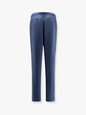 Saint Laurent Silk Trousers With Belt - Multicolor
