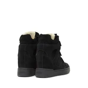 Isabel Marant Étoile Suede Wedge High-top Sneakers - Black