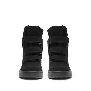 Isabel Marant Étoile Suede Wedge High-top Sneakers - Black