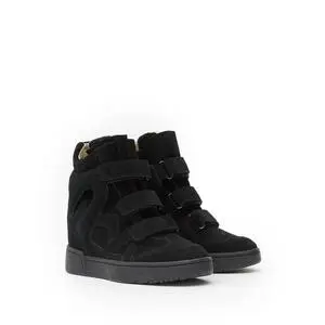 Isabel Marant Étoile Suede Wedge High-top Sneakers - Black