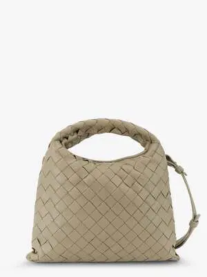 Bottega Veneta Mini Hop Leather Crossbody Bag With Intrecciato Pattern - Multicolor