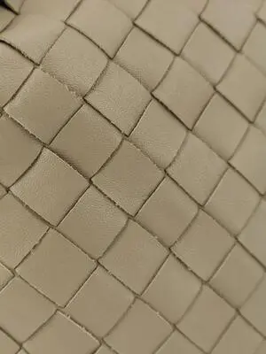 Bottega Veneta Mini Hop Leather Crossbody Bag With Intrecciato Pattern - Multicolor