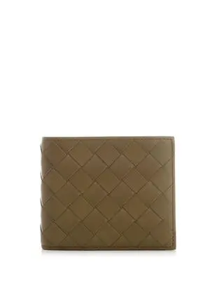 Bottega Veneta Intreccio Bi-fold Wallet - Brown