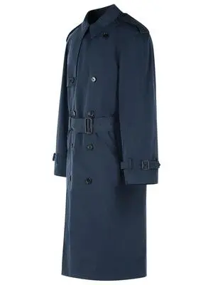 Burberry Highbury' Navy Polyester Blend Trench Coat