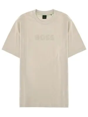 BOSS T-shirt With Logo - Cream