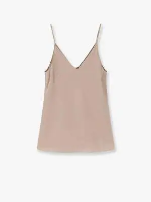 Brunello Cucinelli Stretch Silk Top - Cream