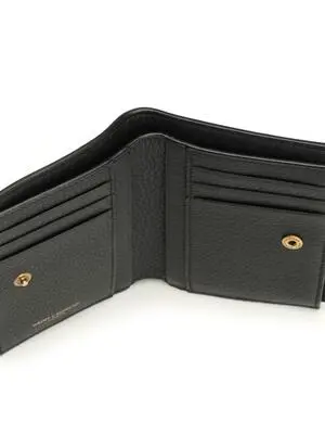 Saint Laurent Tiny Cassandre Bi-fold Wallet - Black