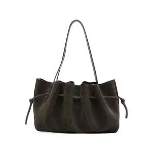 Yuzefi Suede Shoulder Bag - Brown