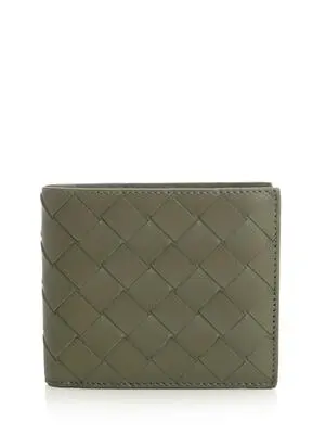 Bottega Veneta Intrecciato Bi-fold Wallet - Green