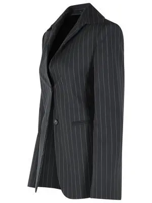Sportmax Rive' Tight Blazer In Virgin Wool Blend
