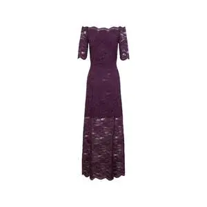 Rabanne Floral Lace Evening Dress - Purple