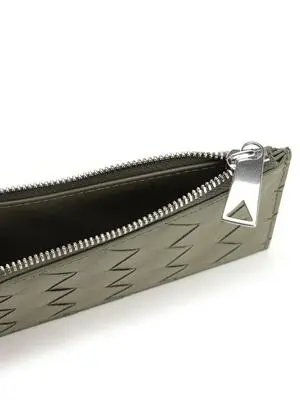 Bottega Veneta Woven Card Holder With Zip