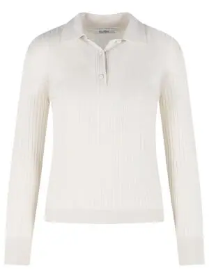 Max Mara Gitano' Ivory Cashmere And Silk Sweater - Cream