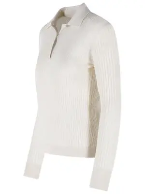 Max Mara Gitano' Ivory Cashmere And Silk Sweater
