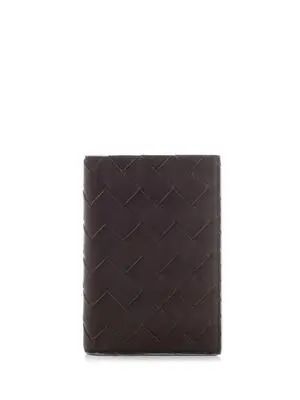 Bottega Veneta Woven Passport Holder - Brown