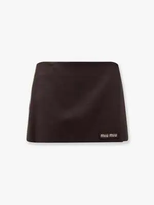 Miu Miu Mohair And Virgin Wool Mini Skirt - Multicolor