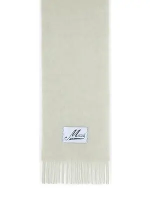 Marni Light Grey Alpaca Blend Scarf - Gray