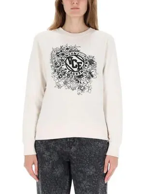 GOLDEN GOOSE Sweatshirt With Embroidery - White