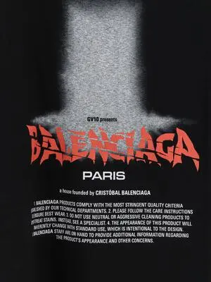 Balenciaga The Door Cotton T-shirt - Black