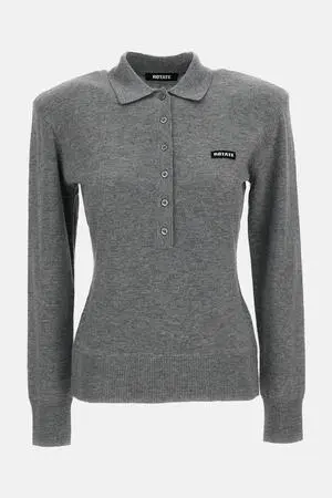 ROTATE BY BIRGER CHRISTENSEN Wool Longleeve Polo - Multicolor