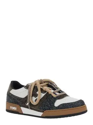 Fendi Sneakers 'match Suede' Brown With Suede Leather Details - Multicolor