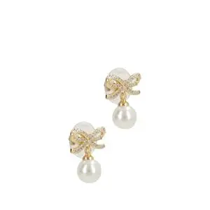 SELF-PORTRAIT Crystal Bow Earrings