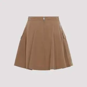 Moncler Technical Cotton Flared Cargo Skirt