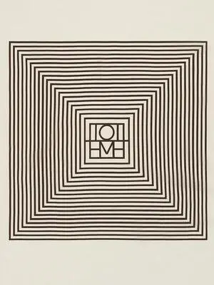 TOTEME Centered Monogram Silk Foulard