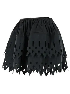 Blumarine Tech' Cotton Blend Skirt
