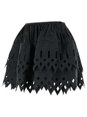Blumarine Tech Cotton Blend Skirt