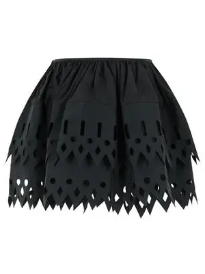 Blumarine Tech Cotton Blend Skirt