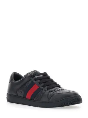 Gucci Leather Screener Low Top Sneakers