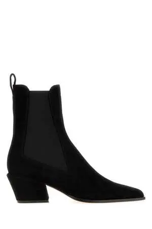 Paris Texas Suede Bettina Ankle Boots - Black
