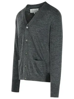 MAISON MARGIELA Wool Blend Cardigan - Gray