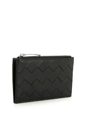 Bottega Veneta Woven Card Holder With Zip