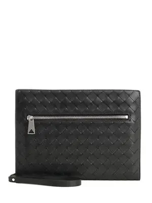 Bottega Veneta Intrecciato Small Document Holder - Black