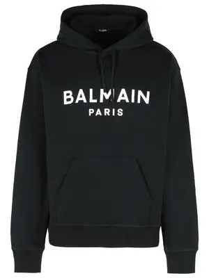 Balmain Cotton Sweatshirt - Black