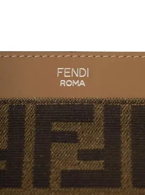 Fendi Ff Jacquard Motif Cotton Blend Flat Pouch - Multicolor