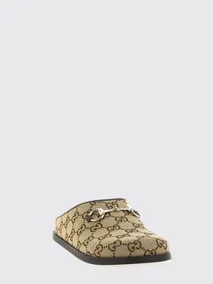 Gucci Gg Jacquard Cotton Blend Slippers With Horsebit - Brown