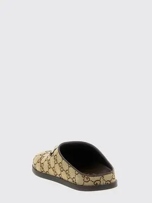 Gucci Gg Jacquard Cotton Blend Slippers With Horsebit - Brown