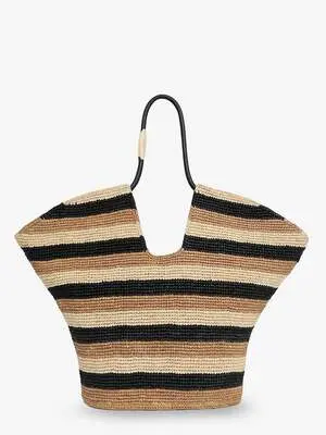 Zimmermann Golden Time Raffia Shoulder Bag - Multicolor